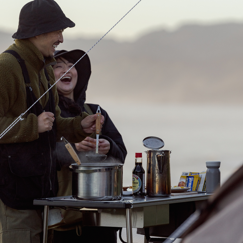 Iron Grill Table Camp Kitchen Starter Set